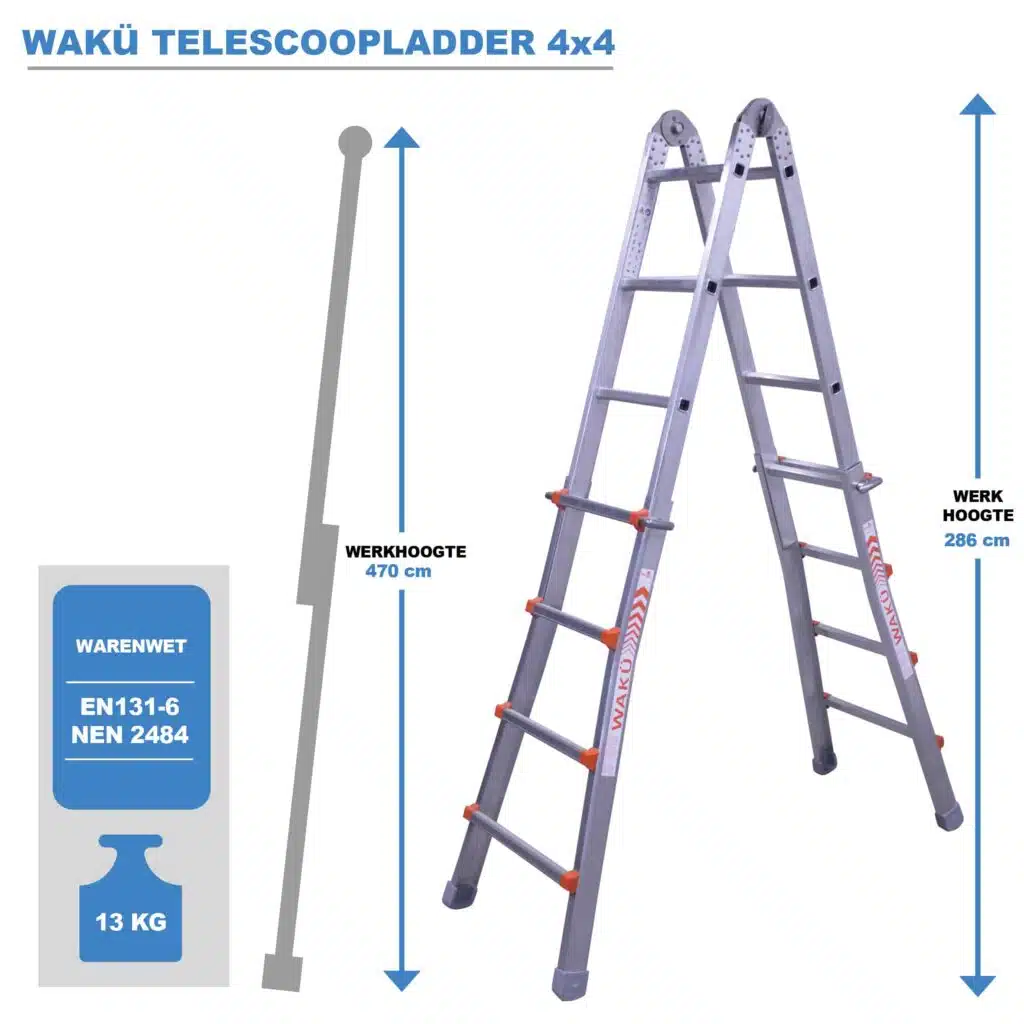 Multifunctionele ladder Wakü 4x4 | Rolsteiger.net